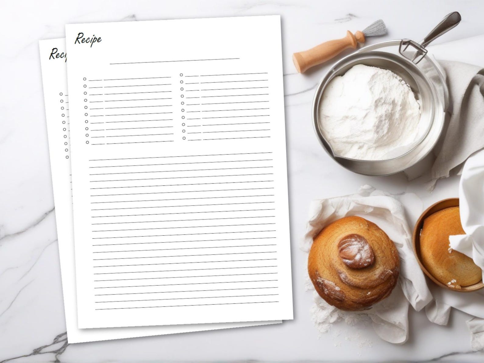 Printable Recipe Book Template Recipe Card Blank Recipe Page Fillable ...
