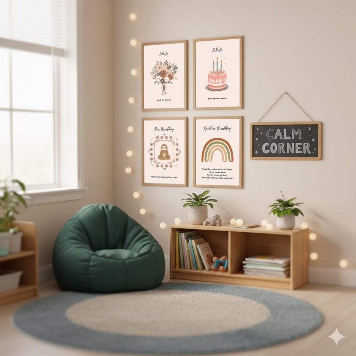 Boho Breathing Posters for Kids | Calm Corner Decor (PDF PNG) - Etsy