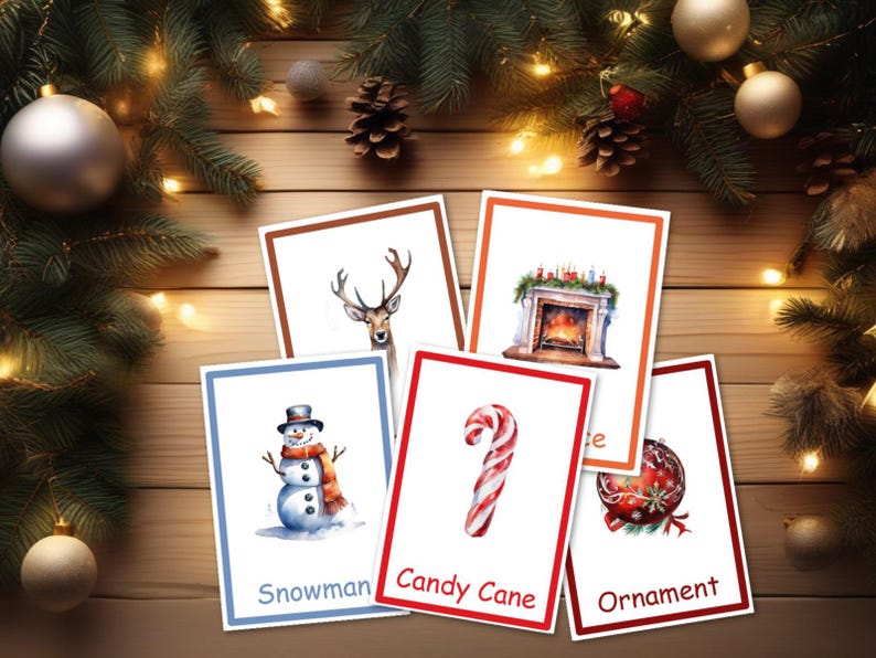 Printable Christmas-themed Flashcards – Fun and Festive Learning for ...