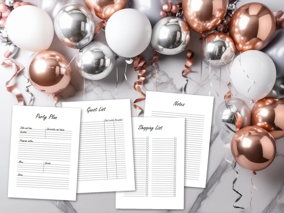 Party Planning Kit | Printable Event Planner (PDF) - Etsy Australia