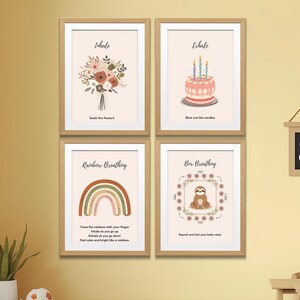 Boho Breathing Posters for Kids | Calm Corner Decor (PDF PNG) - Etsy