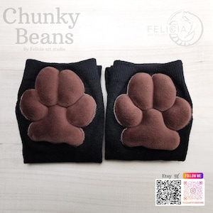 Cute Plush Paws Socks, Paws Gloves - Etsy