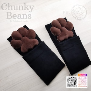 Cute Plush Paws Socks, Paws Gloves - Etsy