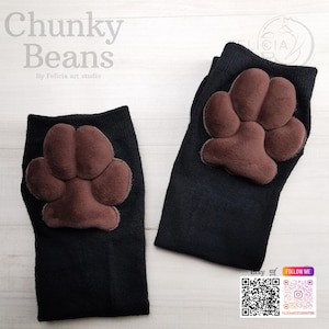 Cute Plush Paws Socks, Paws Gloves - Etsy