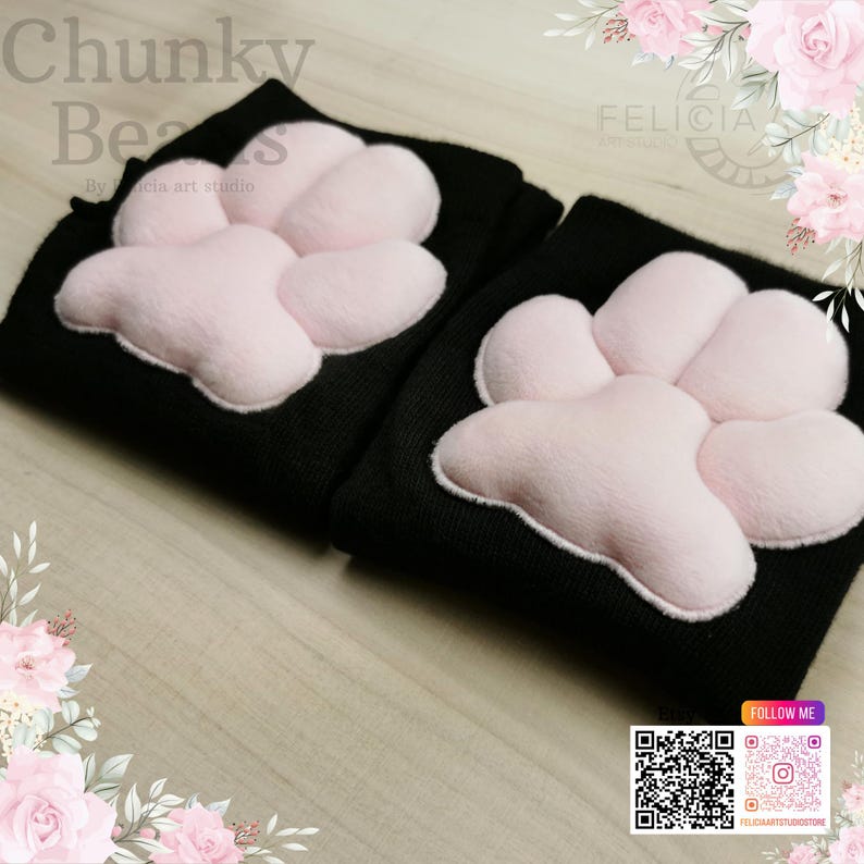 Cute Plush Paw Pad Gloves Cozy Animal Paws for Your Hand Unique Gift ...