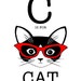 C is for Cat 8 X 10 Art Print - Etsy
