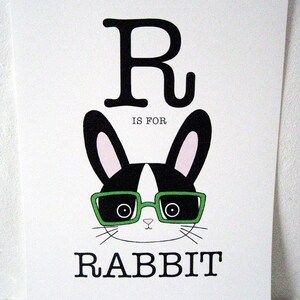 R is for Rabbit 8 X 10 Art Print - Etsy