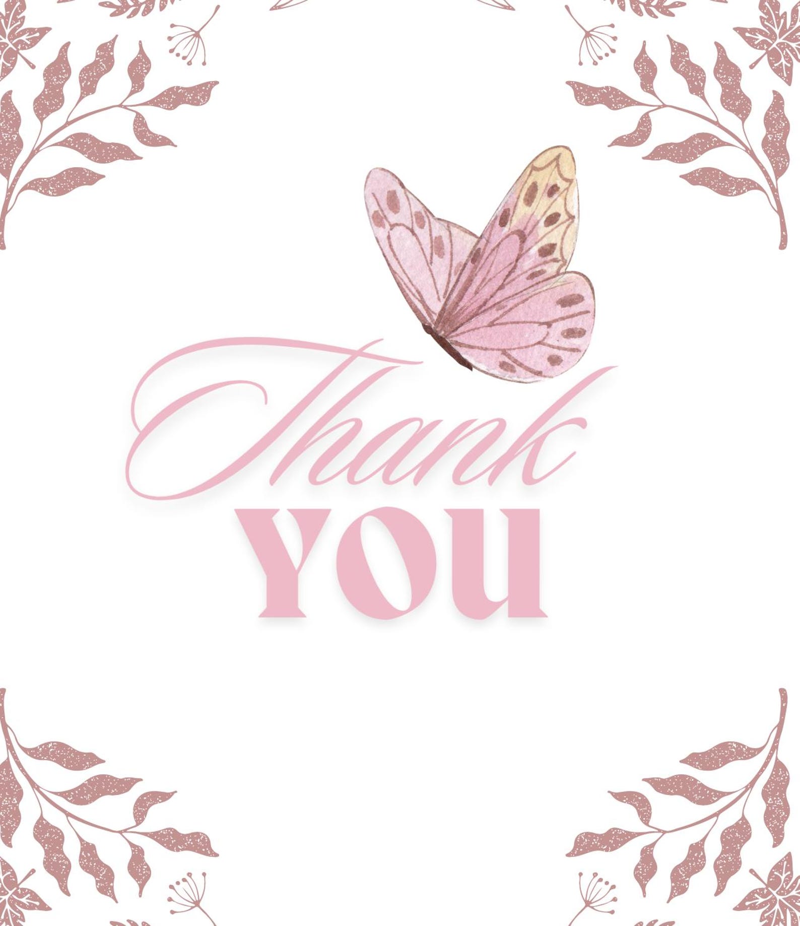 Cottage Core Thank You Card - Etsy