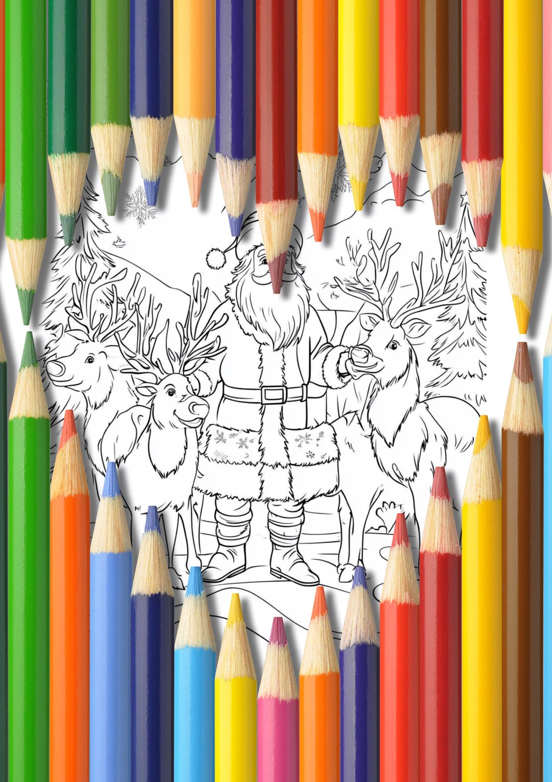 Christmas Themed Coloring Pages Christmas Coloring Book 34 Pages - Etsy