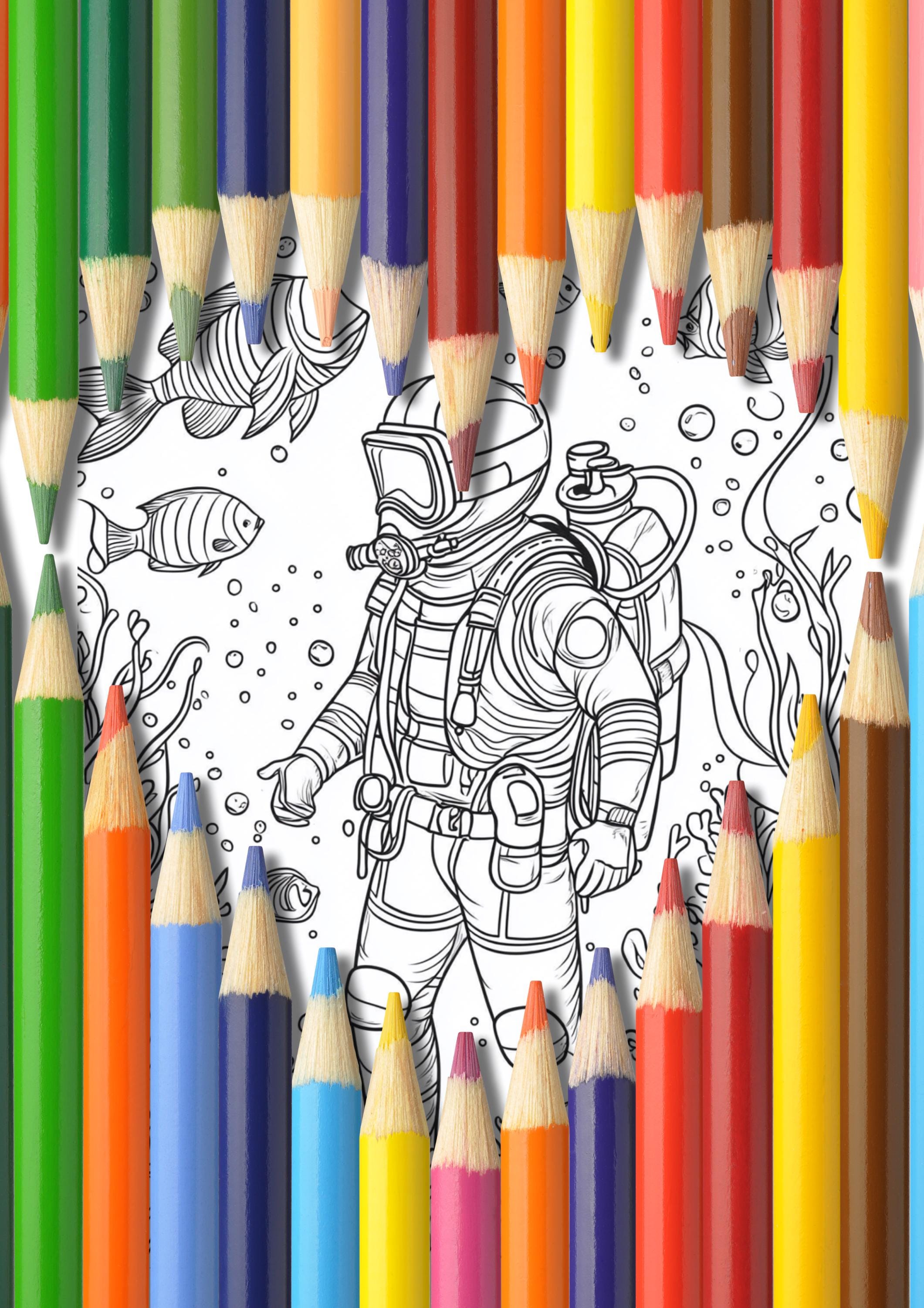 Undersea Life Themed Coloring Pages 13 Pages - Etsy