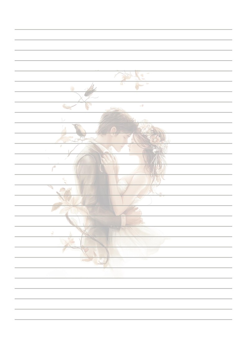 Printable Letter Paper Pack 6 Different Designs With Love and Valentine ...