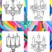 Candlestick and Candle Themed Coloring Pages 14 Pages - Etsy