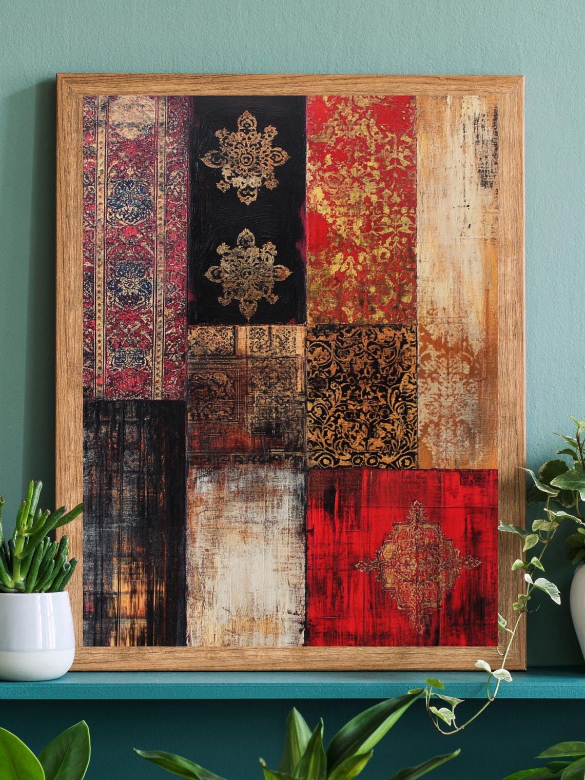 Printable Oil Painting Traditional Motifs Local Patterns - Etsy