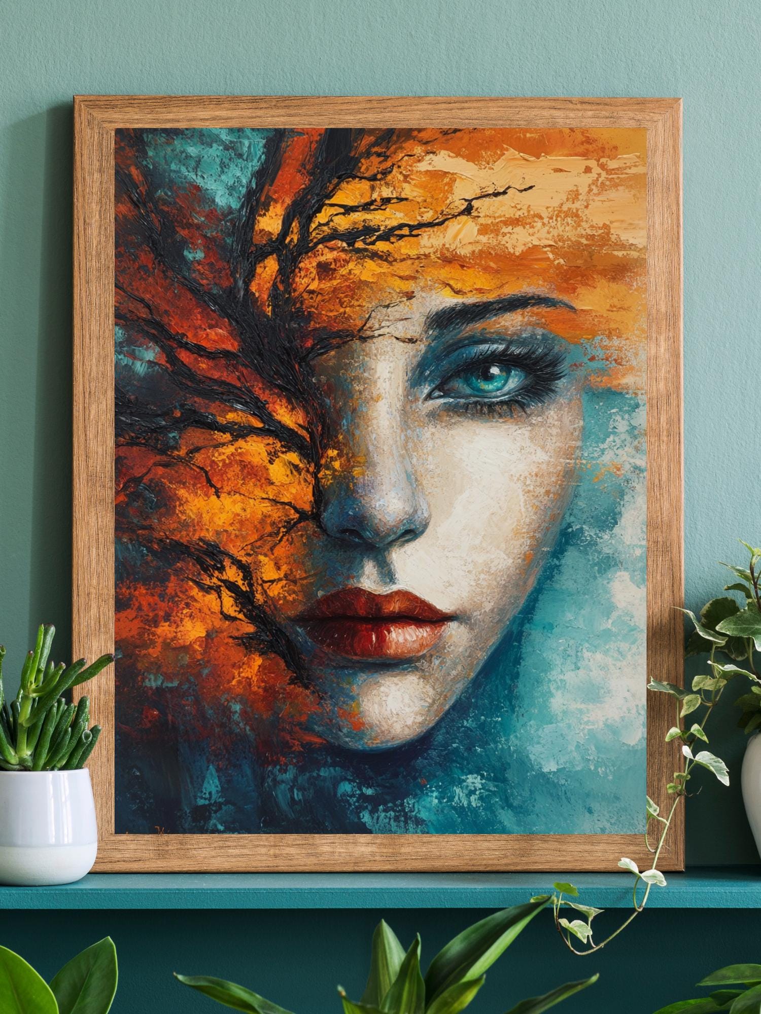Printable Oil Painting Wall Art Design Abstract Thought - Etsy