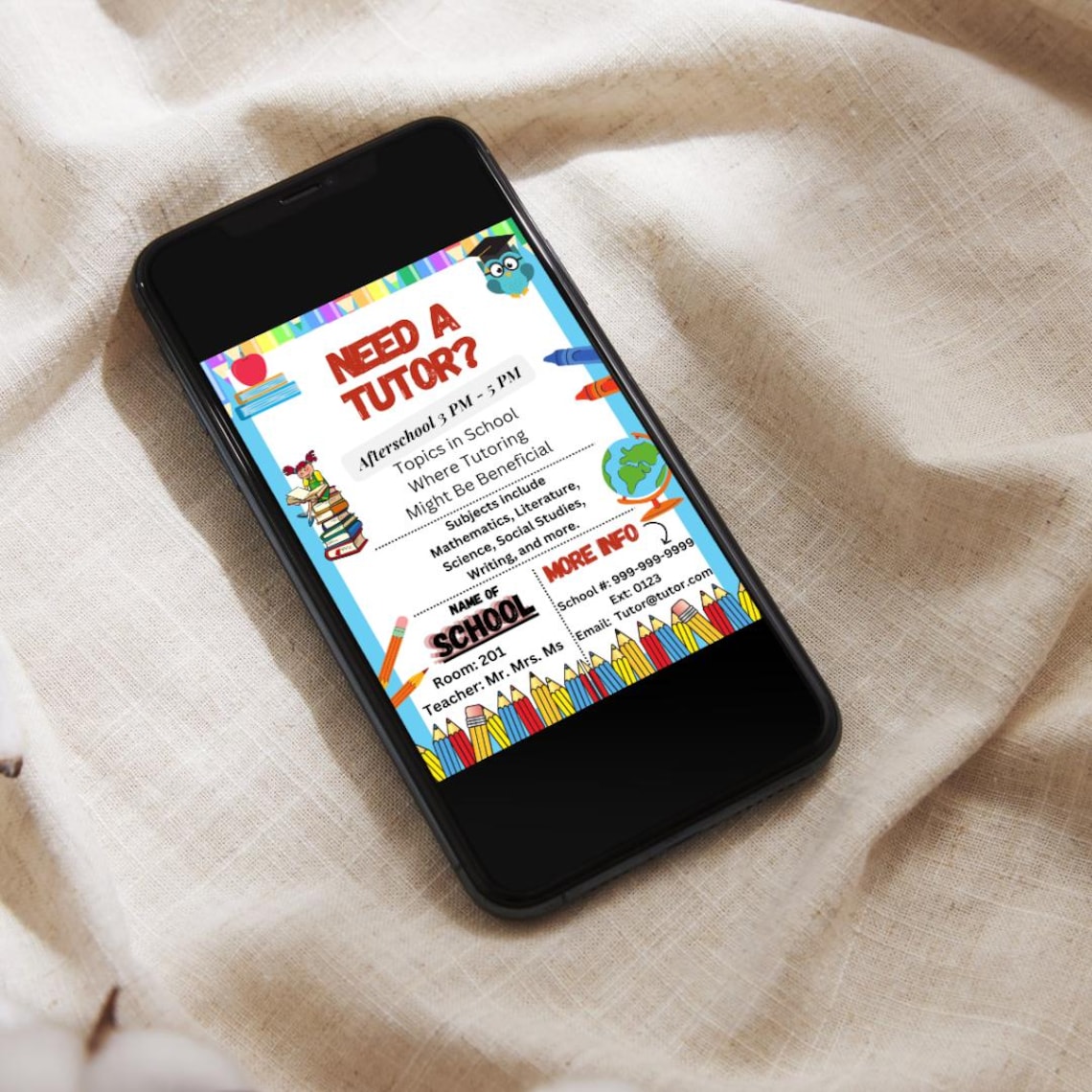 Custom Need a Tutor Flyer | Personalized Tutoring Services ...