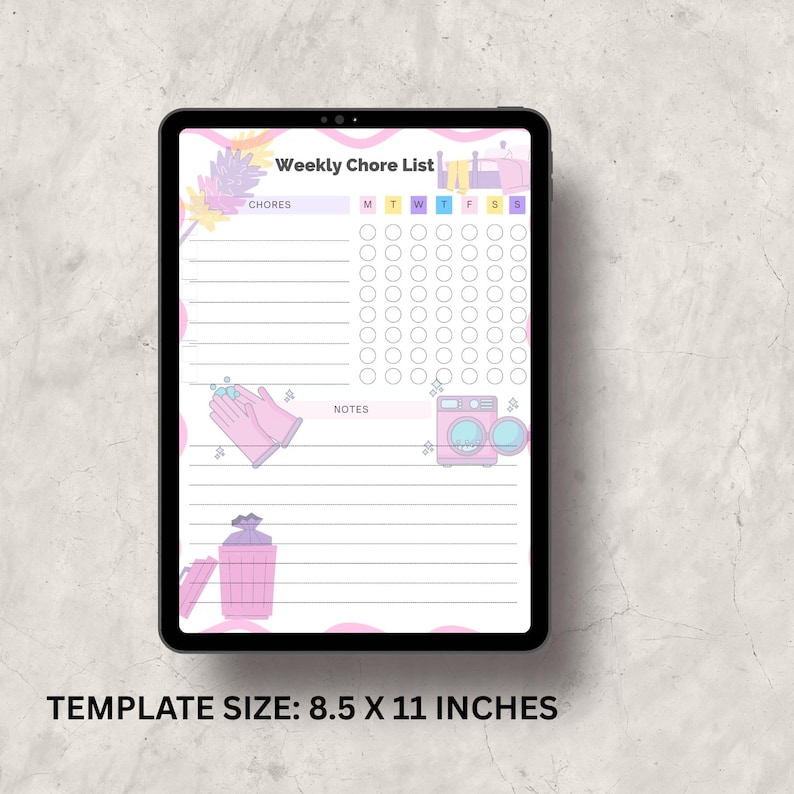 Editable Kids Chore Chart: Printable Weekly Responsibility Tracker (PDF ...