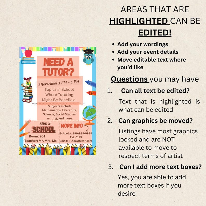 Custom Need a Tutor Flyer | Personalized Tutoring Services ...