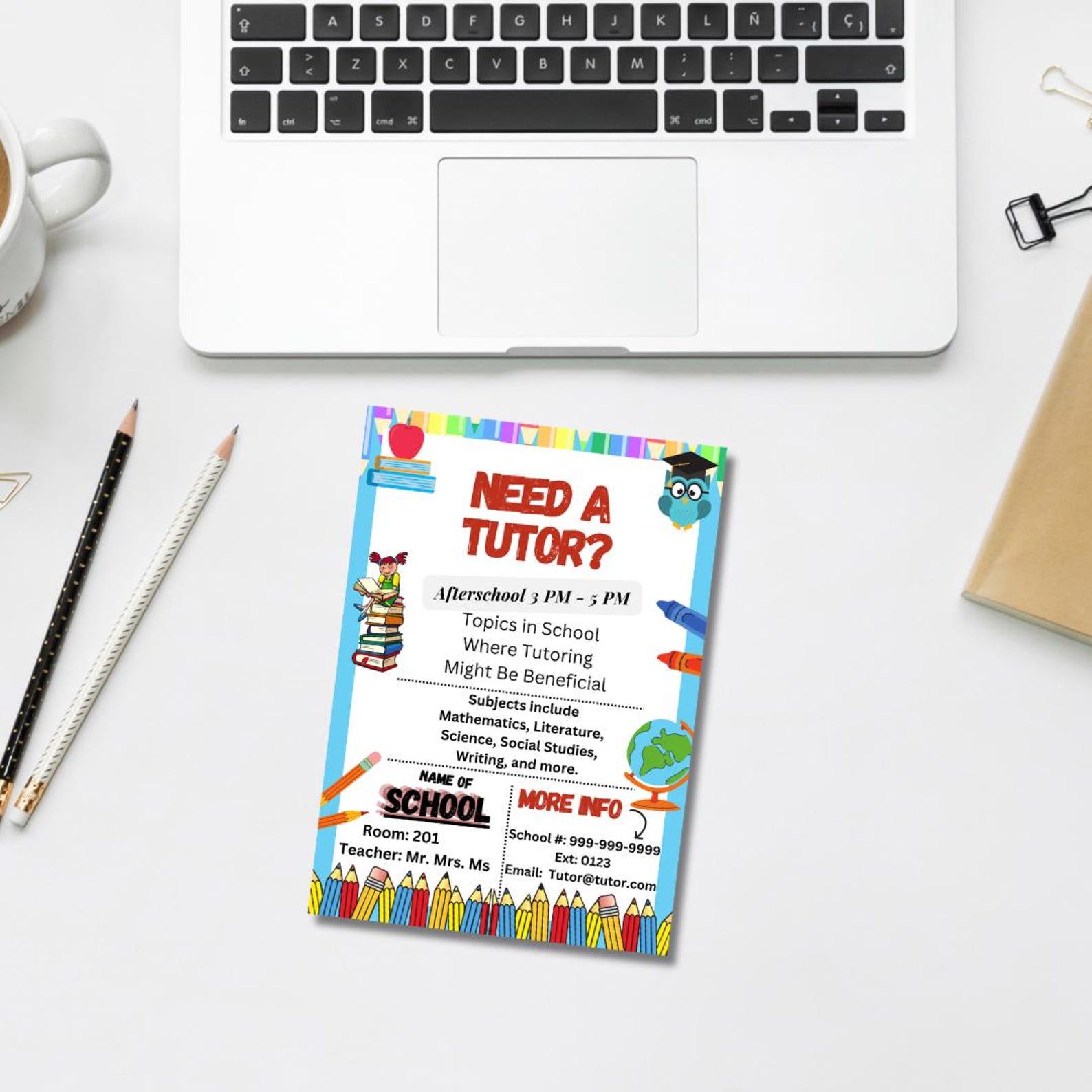 Custom Need a Tutor Flyer | Personalized Tutoring Services ...