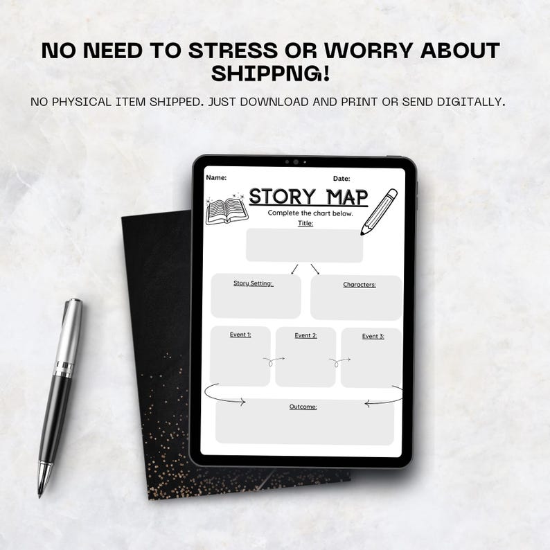 Story Map Worksheets: Reading Graphic Organizer for ELA (PDF Printable ...