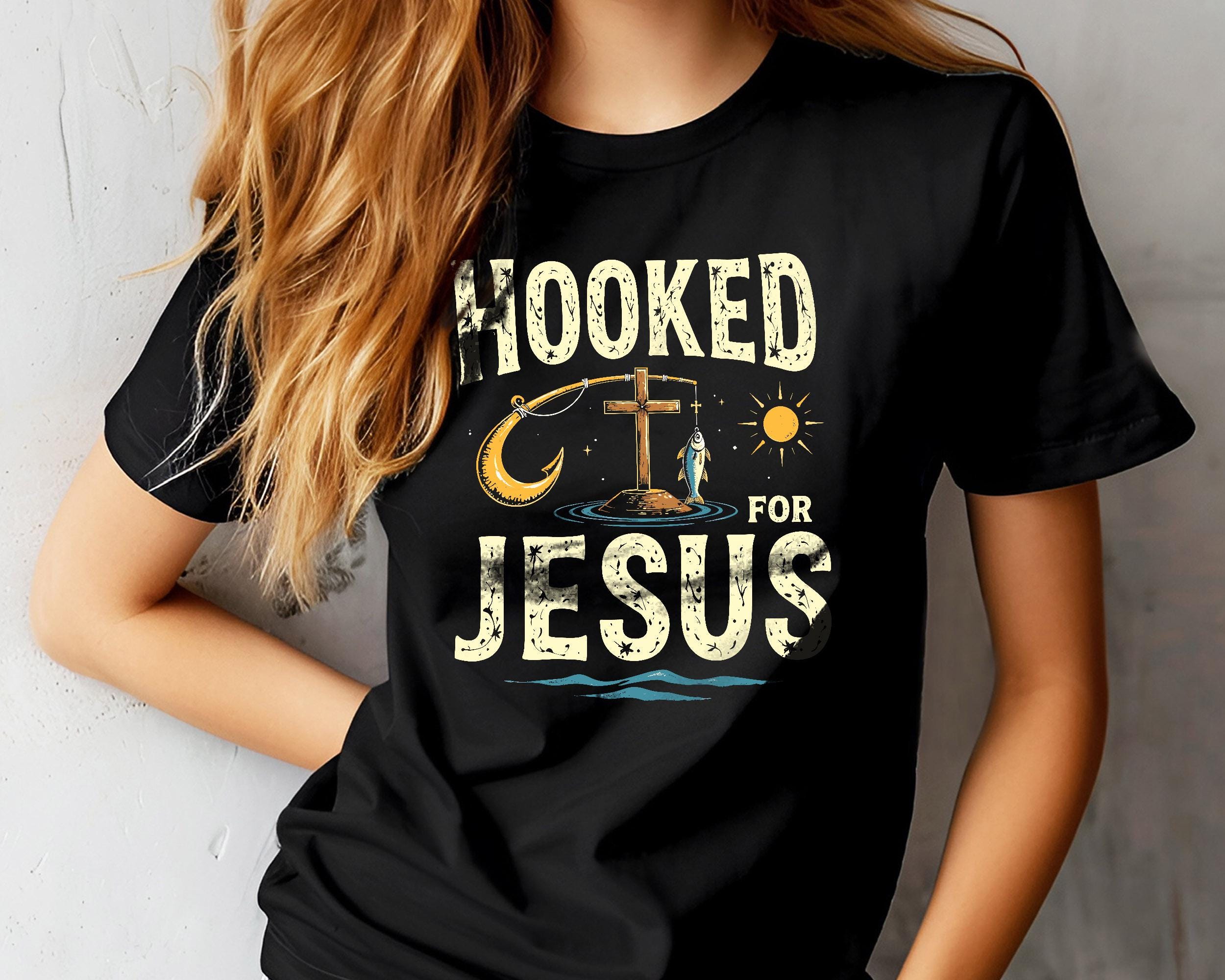 Hooked on Jesus SVG PNG, Christian Fishing Lover SVG, Religious Fishing ...