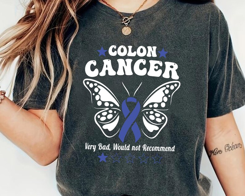Colon Cancer Awareness Butterfly SVG PNG, Colon Cancer Support Blue ...