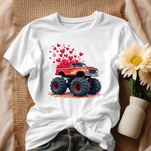 Monster Truck Love SVG, Valentine’s Day Truck PNG, Valentine Monster ...