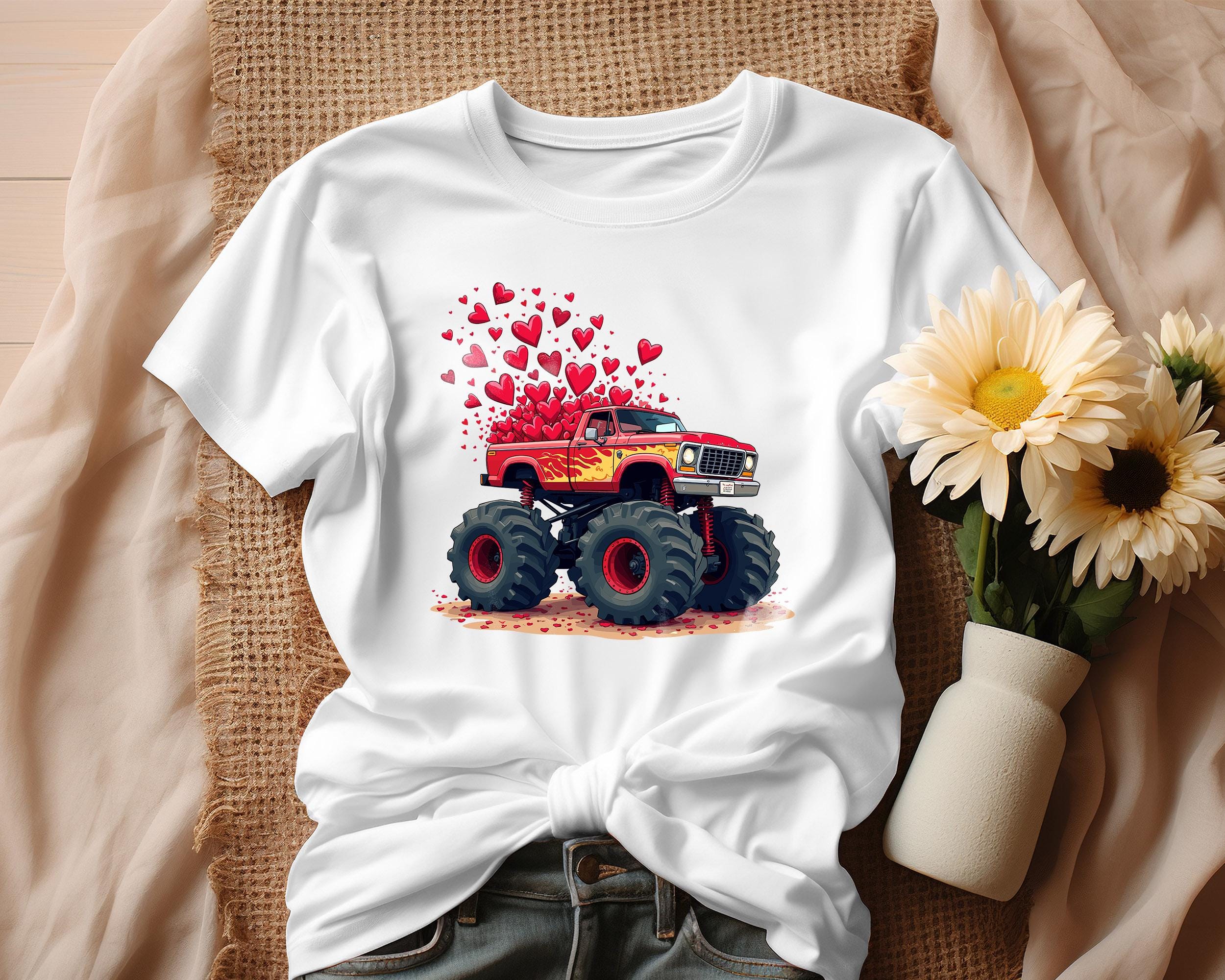 Monster Truck Love SVG, Valentine’s Day Truck PNG, Valentine Monster ...