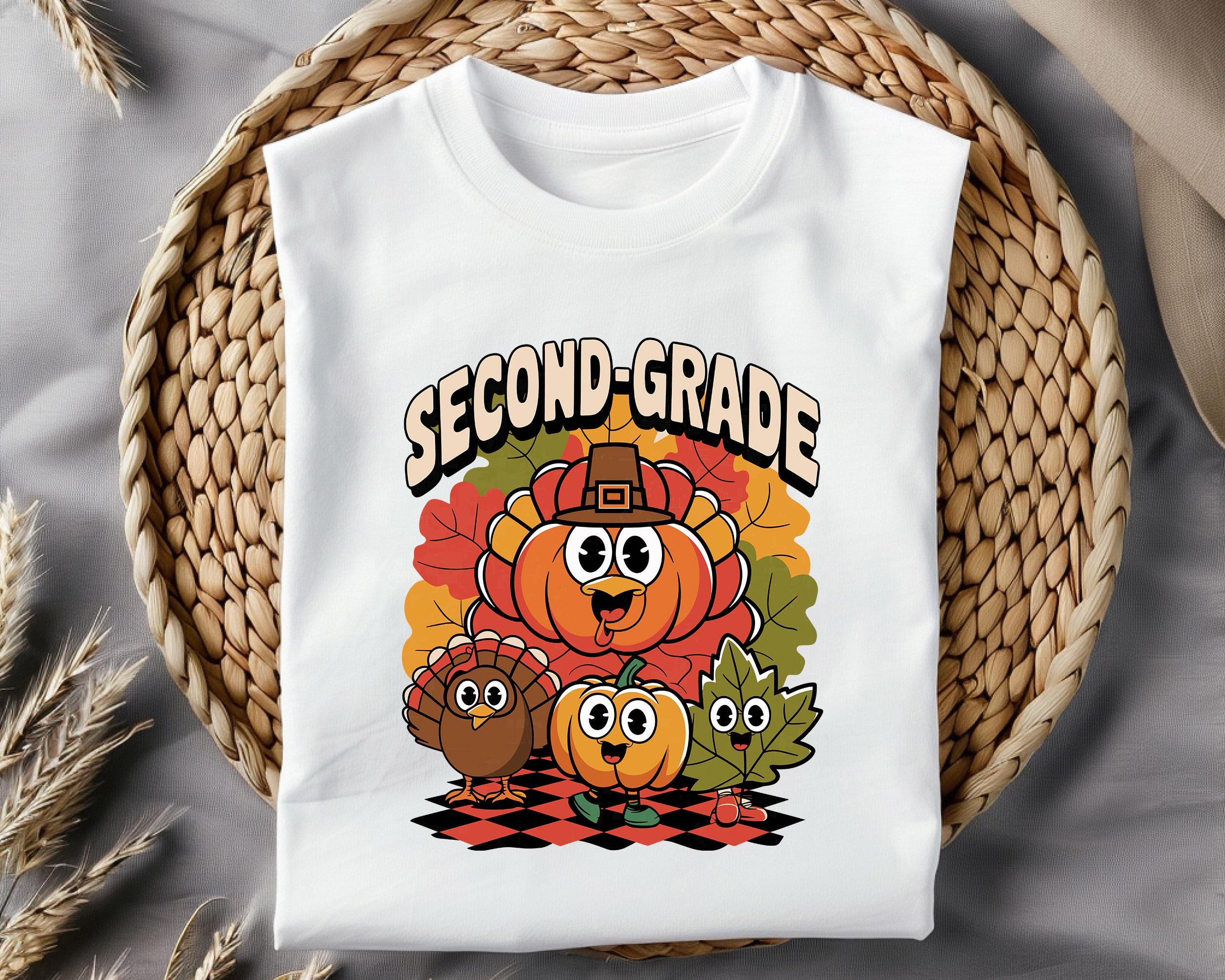 Second Grade Turkey SVG PNG, Cute Thanksgiving School Design, Fun ...