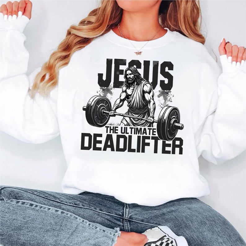 Jesus the Ultimate Deadlifter SVG Faith & Fitness Gym, Christian ...