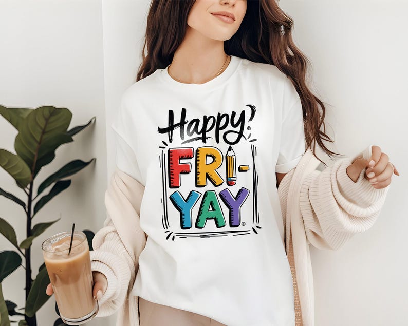 Happy Fri-yay SVG PNG, Fun Friday Digital Download, Weekend Celebration ...