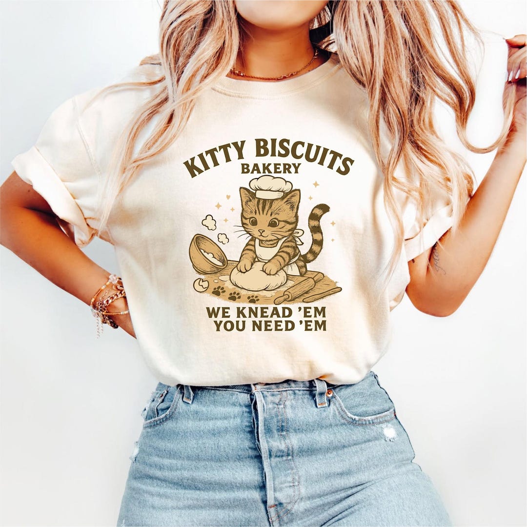 Kitty Biscuits We Knead Em You Need Em SVG PNG Files Vintage Funny ...