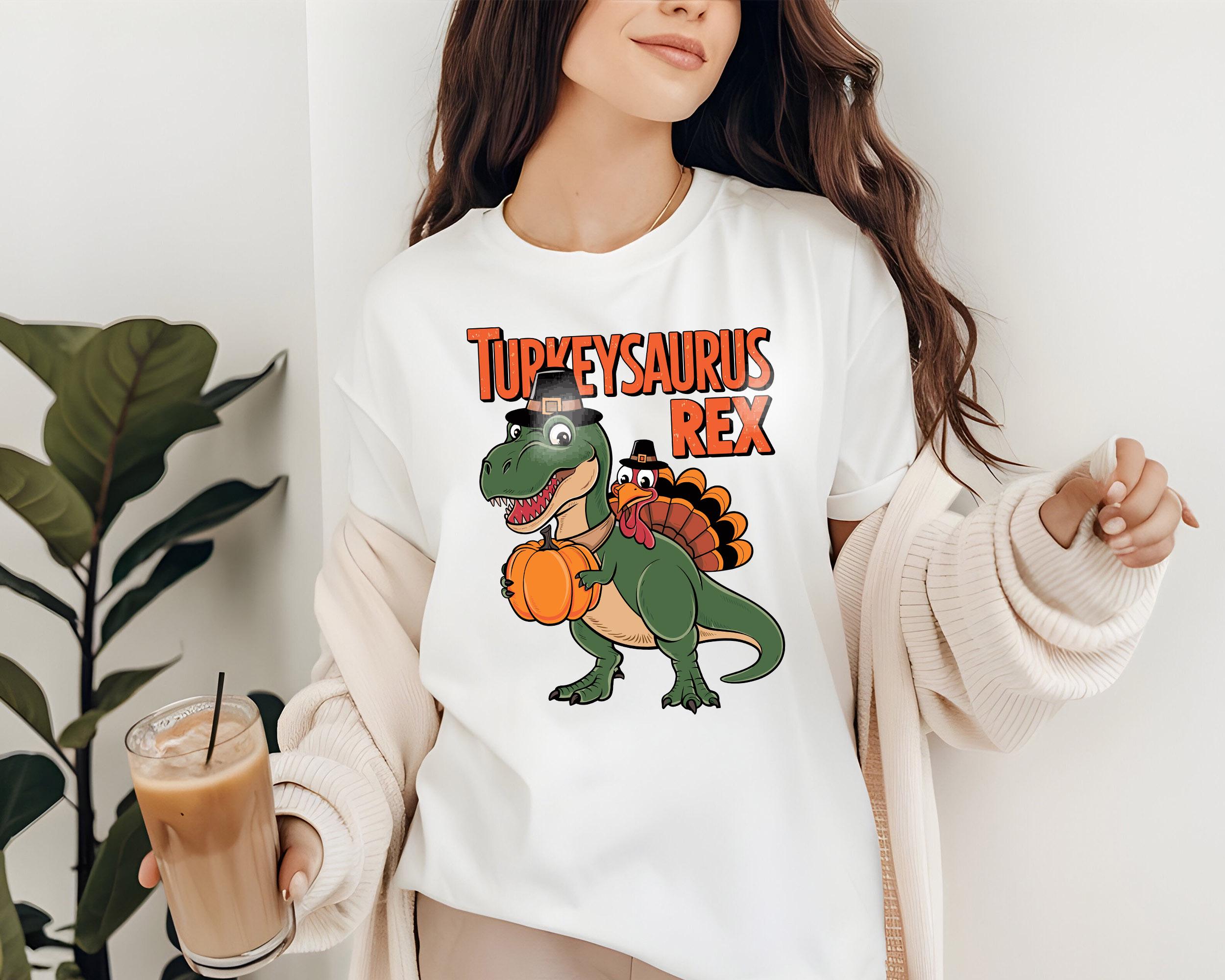 Turkeysaurus Rex SVG PNG, Dinosaur Thanksgiving Design, Funny Turkey ...