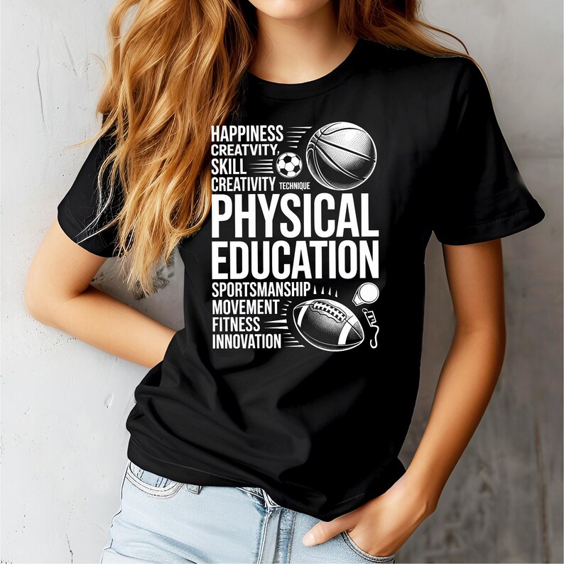 Physical Education SVG PNG Teacher Sports Basketball Soccer Football PE ...