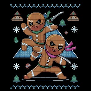 Ninjabread Men SVG PNG, Fun Gingerbread Warrior Design, Quirky ...