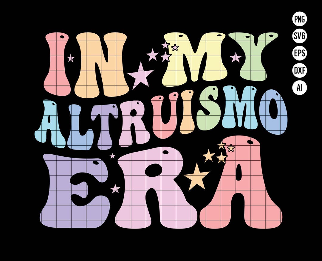 In My Altruismo Era SVG PNG, Funny Retro Quote Design, Pastel Altruism ...
