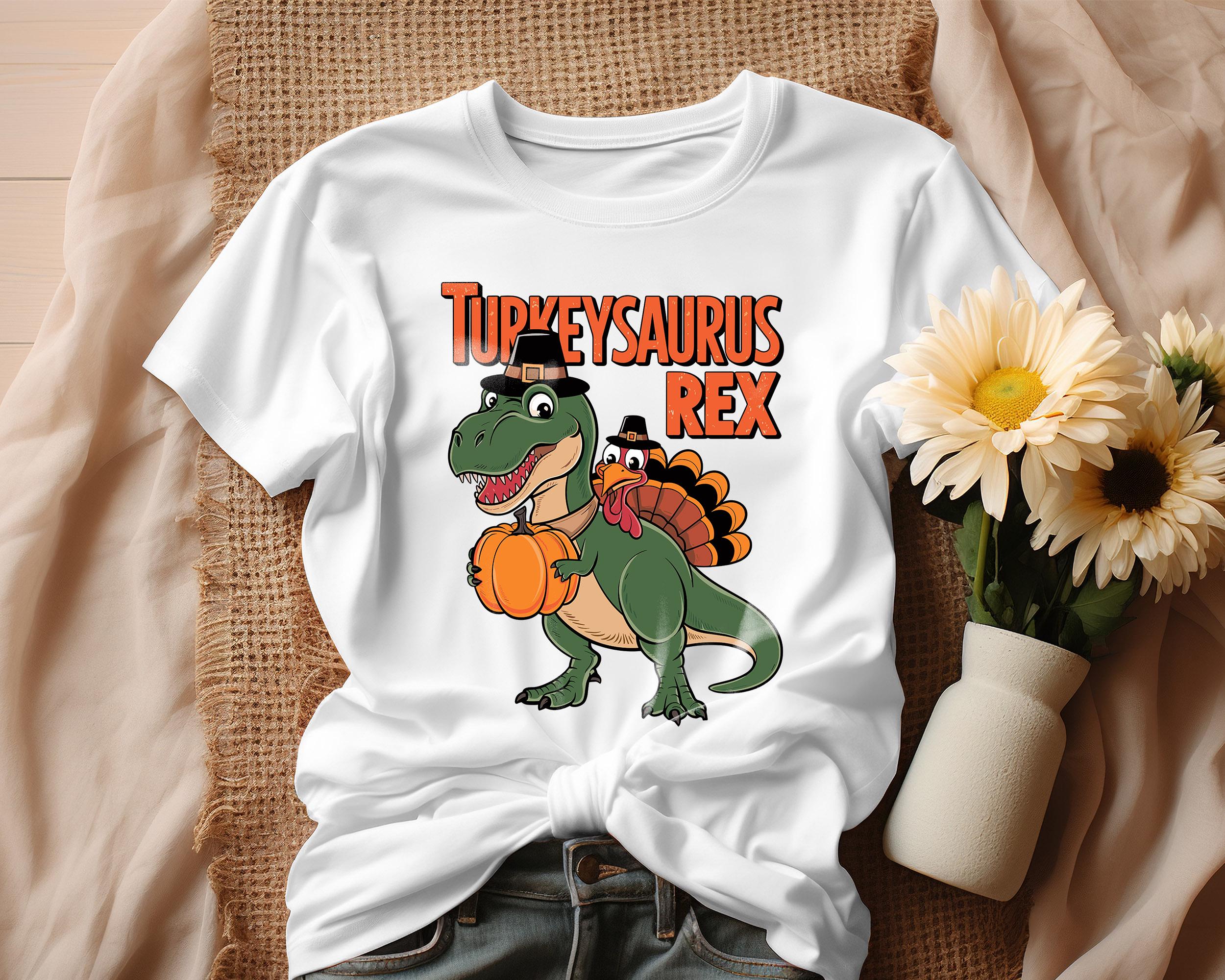 Turkeysaurus Rex SVG PNG, Dinosaur Thanksgiving Design, Funny Turkey ...