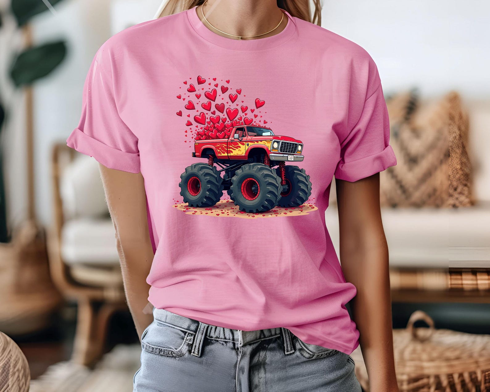 Monster Truck Love SVG, Valentine’s Day Truck PNG, Valentine Monster ...