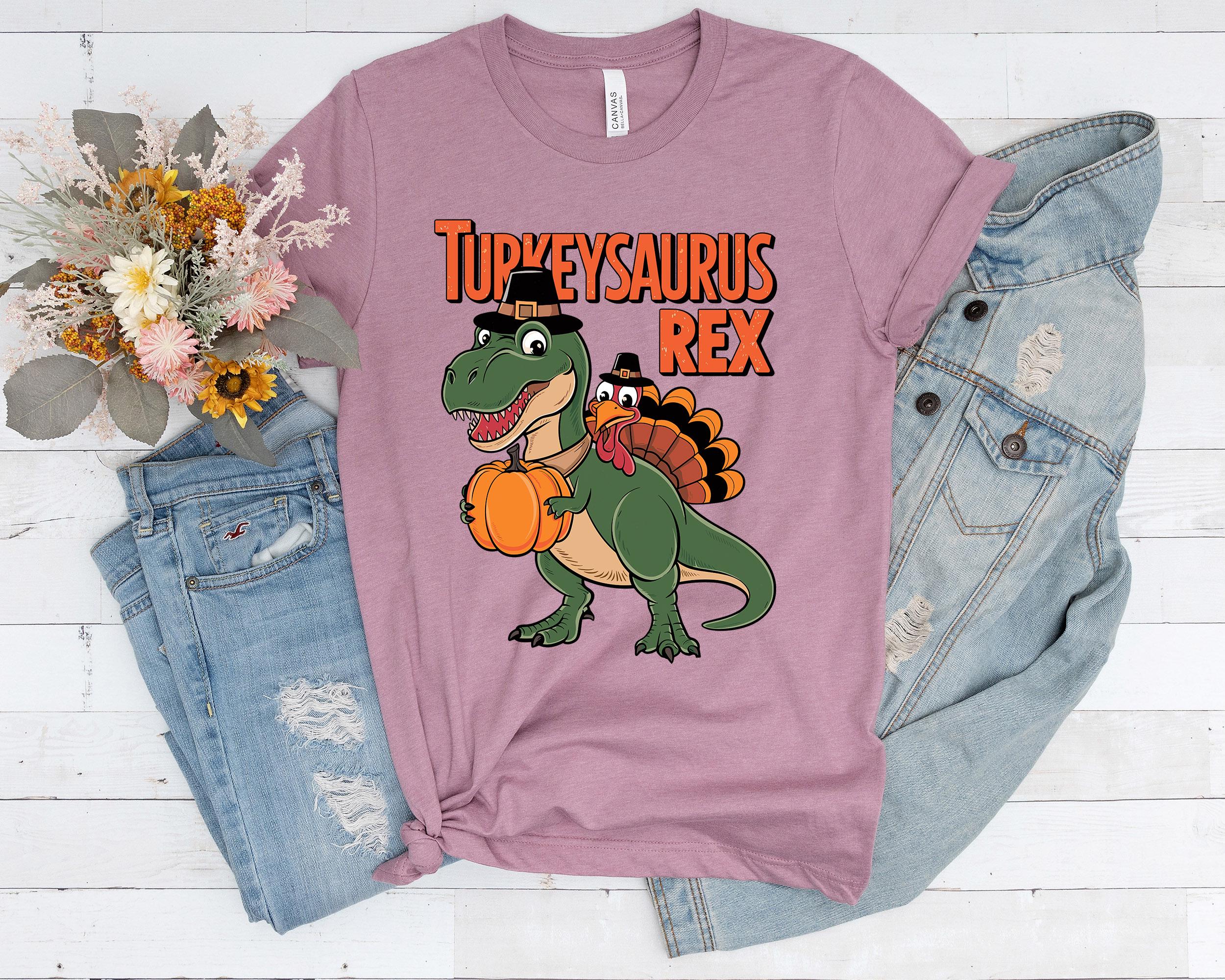 Turkeysaurus Rex SVG PNG, Dinosaur Thanksgiving Design, Funny Turkey ...