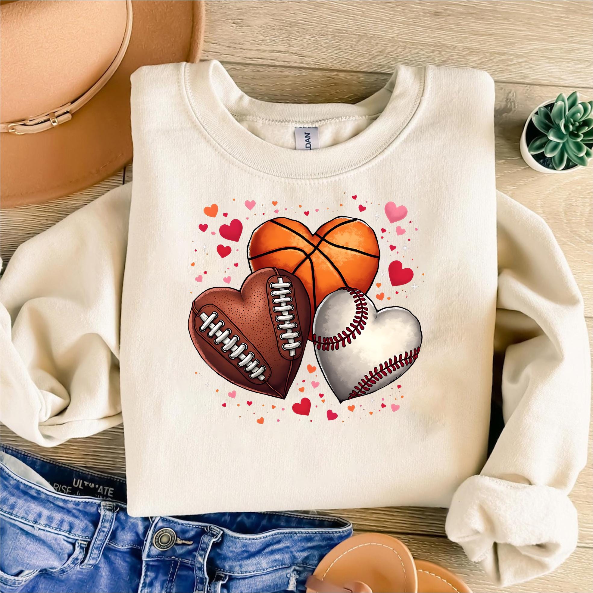 Sports Hearts PNG, Football Basketball Baseball Heart Design, Valentine ...