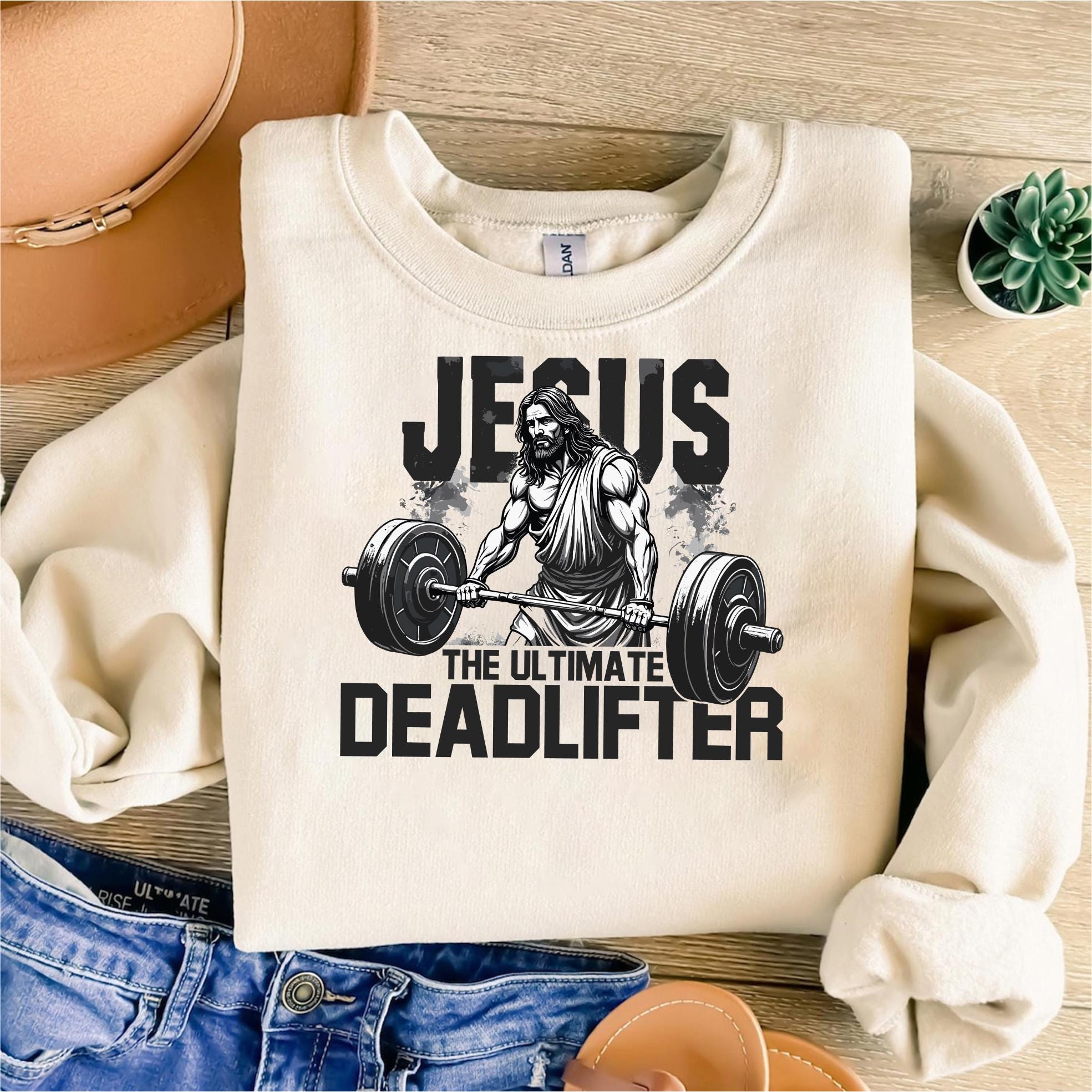 Jesus the Ultimate Deadlifter SVG Faith & Fitness Gym, Christian ...