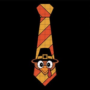 Turkey Tie SVG PNG Digital Download, Funny Thanksgiving Turkey Necktie ...