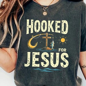 Hooked on Jesus SVG PNG, Christian Fishing Lover SVG, Religious Fishing ...