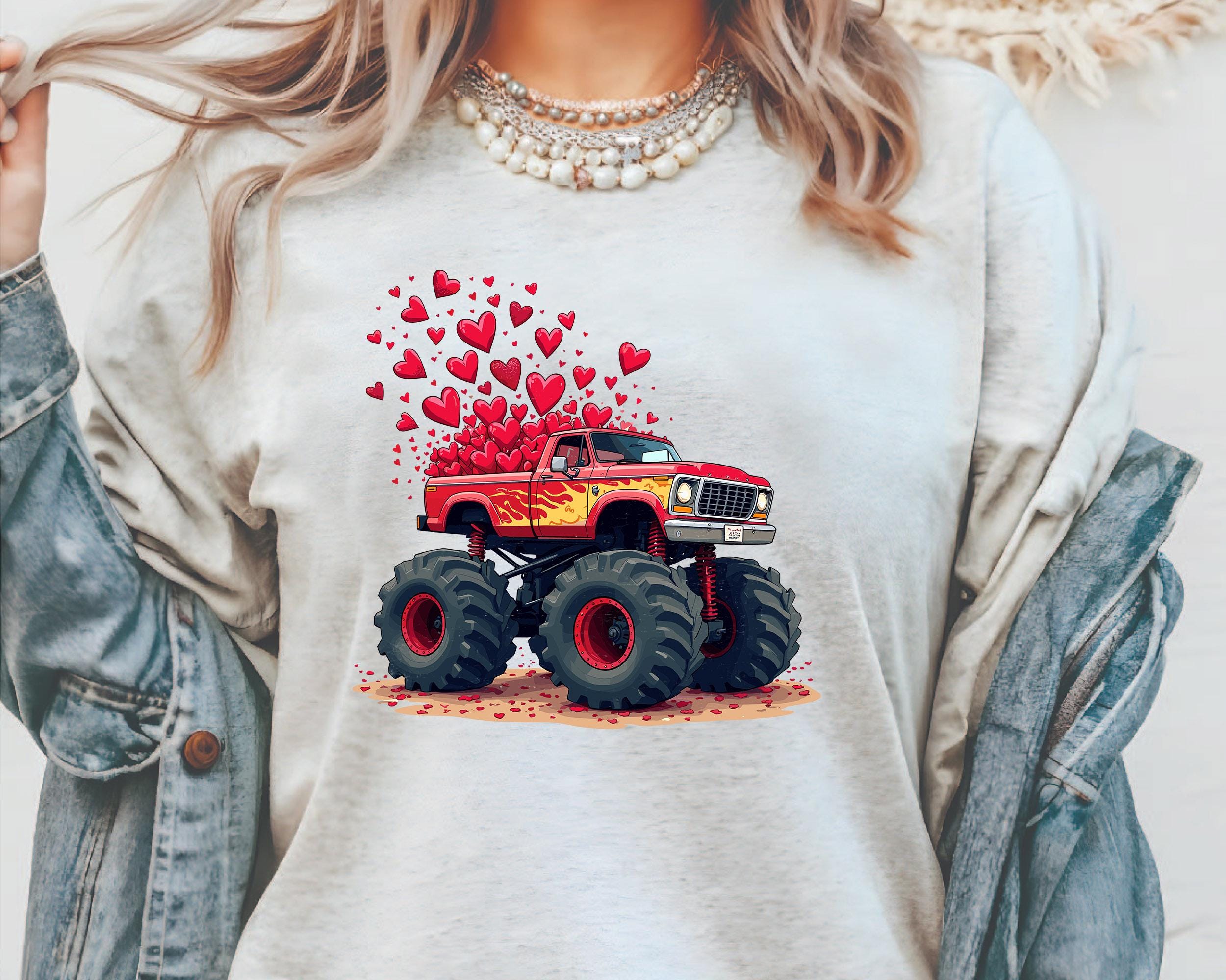 Monster Truck Love SVG, Valentine’s Day Truck PNG, Valentine Monster ...