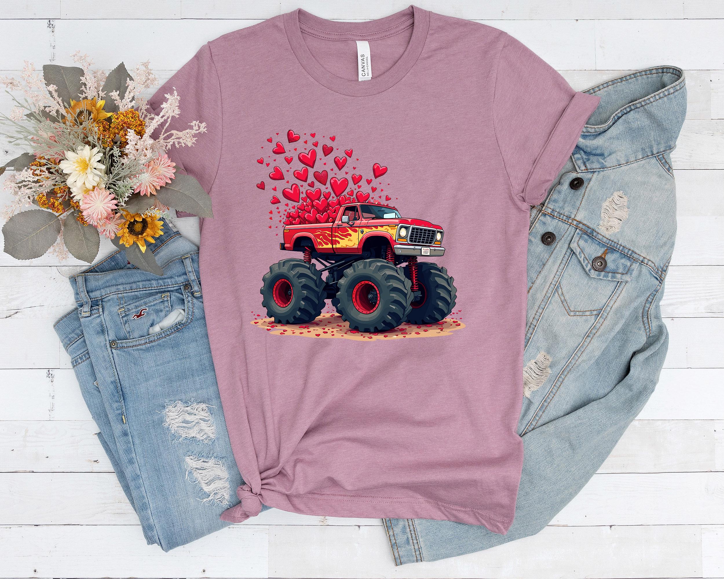 Monster Truck Love SVG, Valentine’s Day Truck PNG, Valentine Monster ...