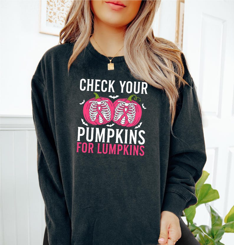 Check Your Pumpkins for Lumpkins SVG PNG Funny Breast Cancer Awareness ...