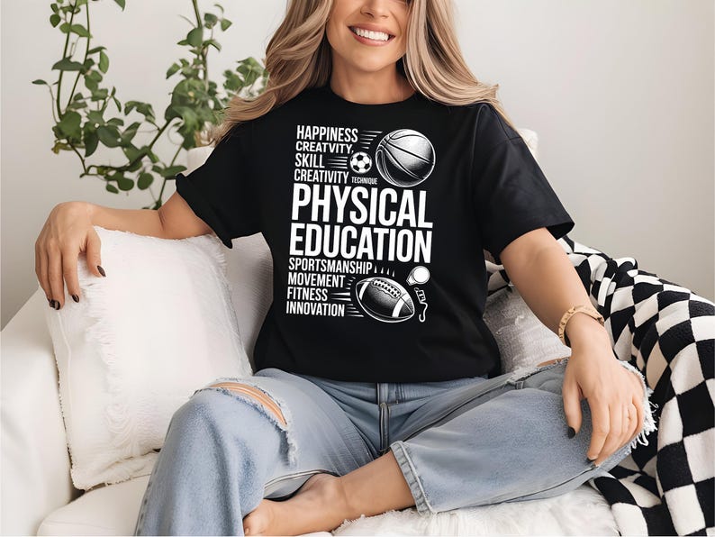 Physical Education SVG PNG Teacher Sports Basketball Soccer Football PE ...