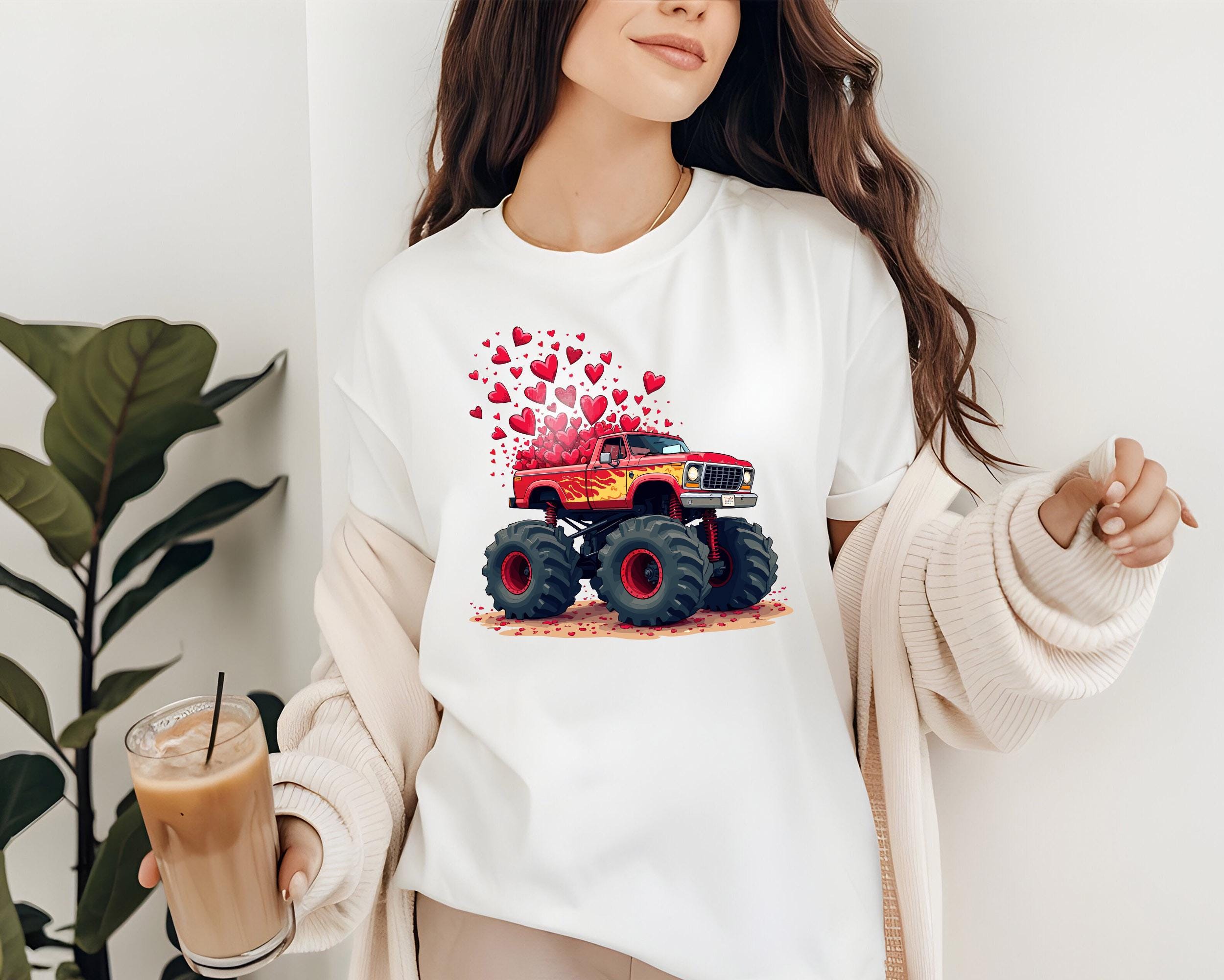 Monster Truck Love SVG, Valentine’s Day Truck PNG, Valentine Monster ...