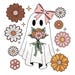 Floral Ghost With Bow SVG PNG Halloween Clipart Cute Bouquet Spirit ...