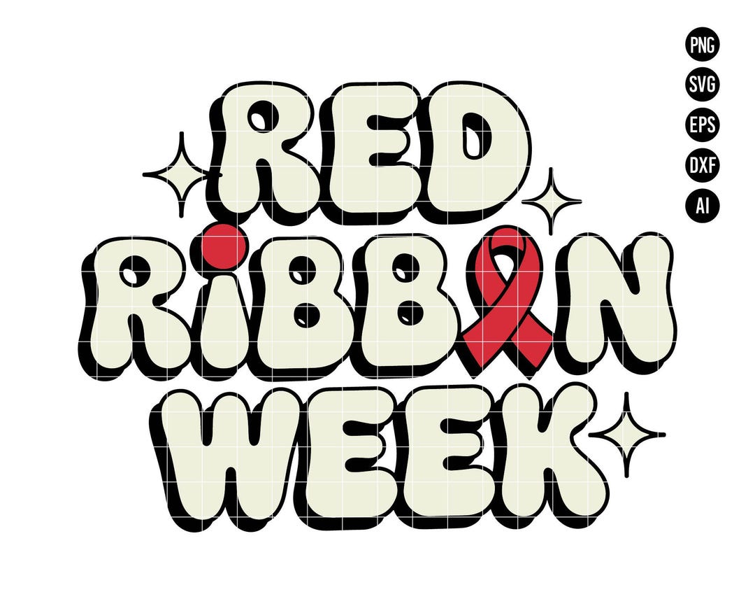Red Ribbon Week SVG, Anti-drug Awareness Png, Red Ribbon Awareness SVG ...
