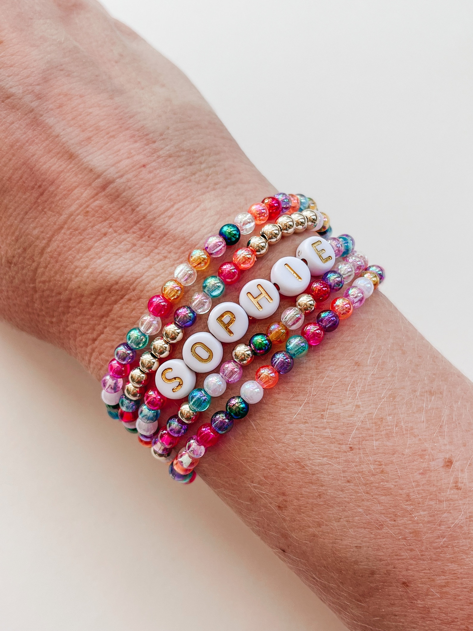 Colorful Bracelet Set, Deluxe Gold Fill Stacking Bracelets That Won't ...